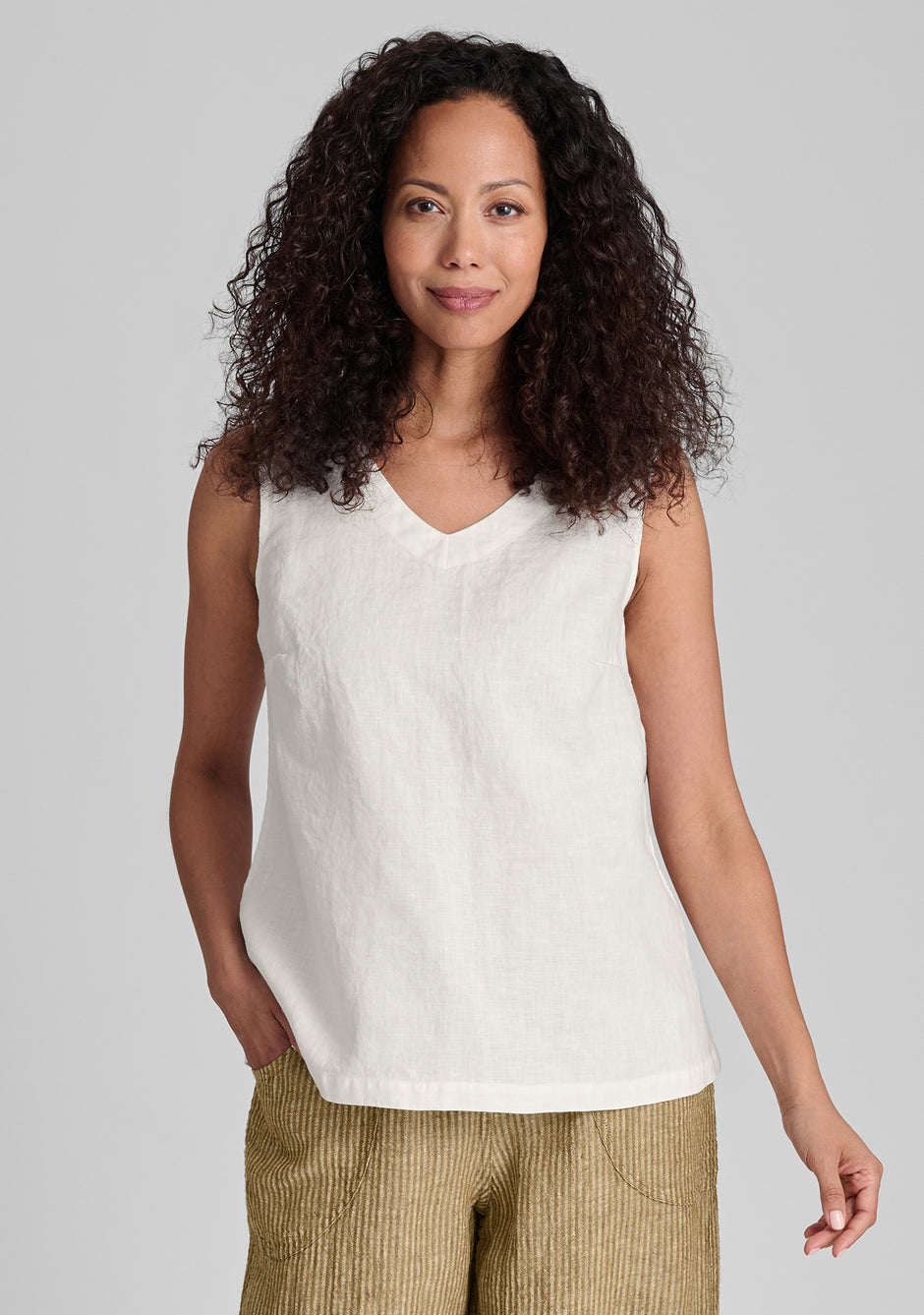 Linen Tank Tops For Women - FLAX