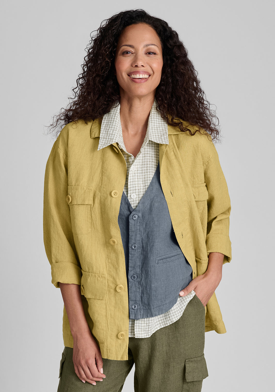 Linen Jackets For Women - FLAX