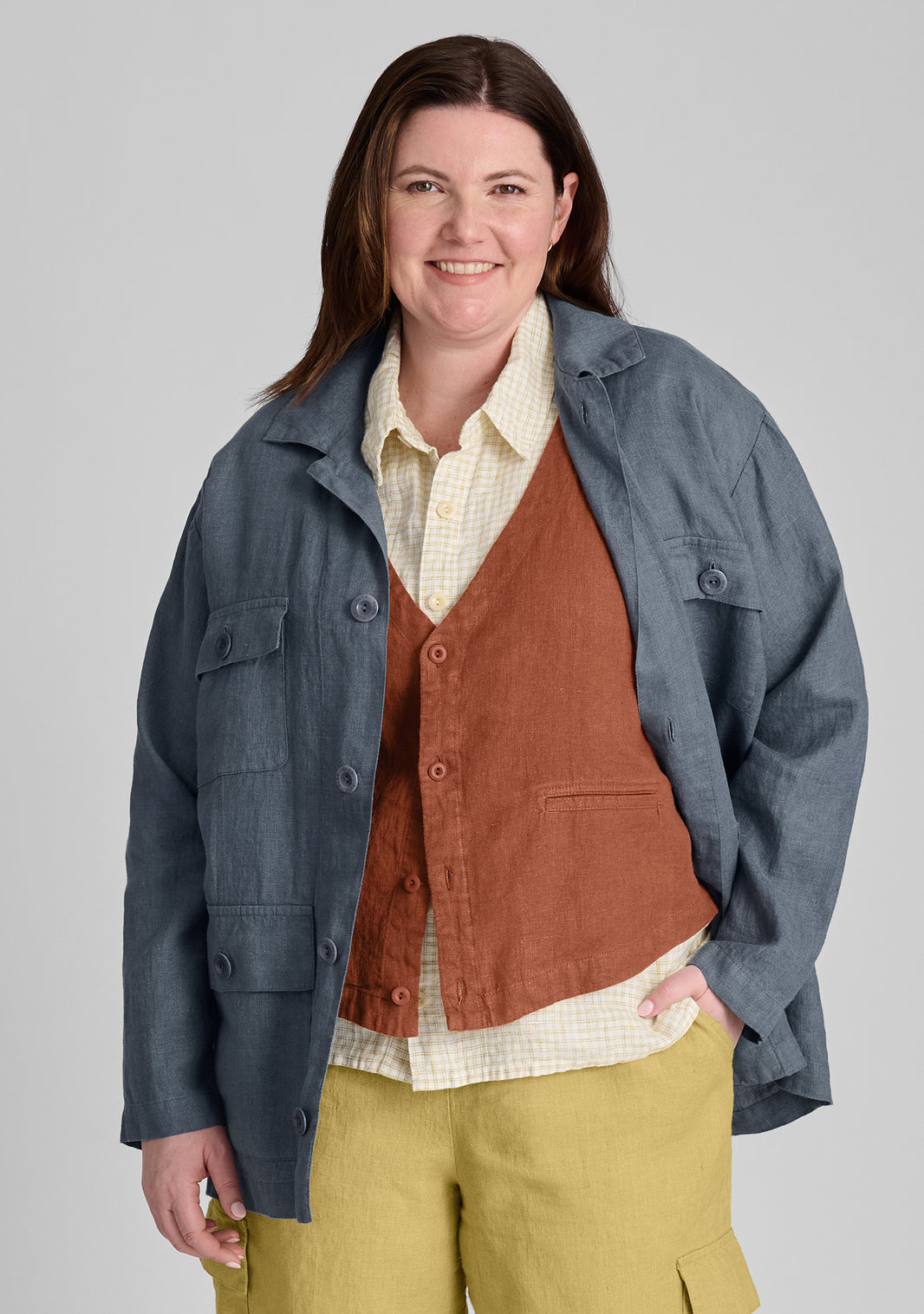 Linen Jackets For Women - FLAX