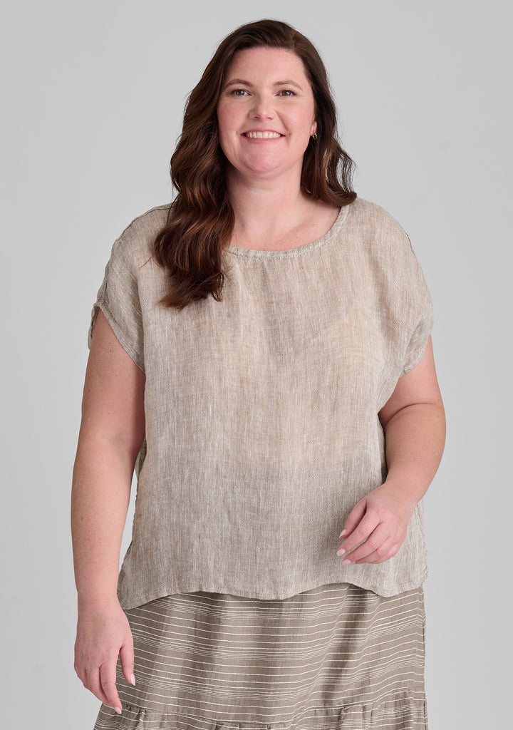 Linen T Shirts For Women - FLAX