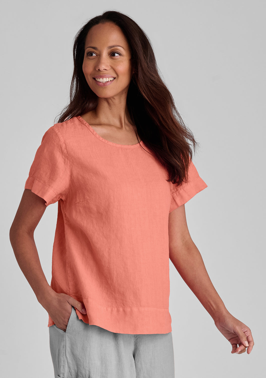 Linen T Shirts For Women - FLAX