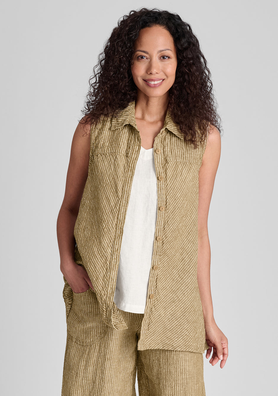 Linen Tank Tops For Women - FLAX