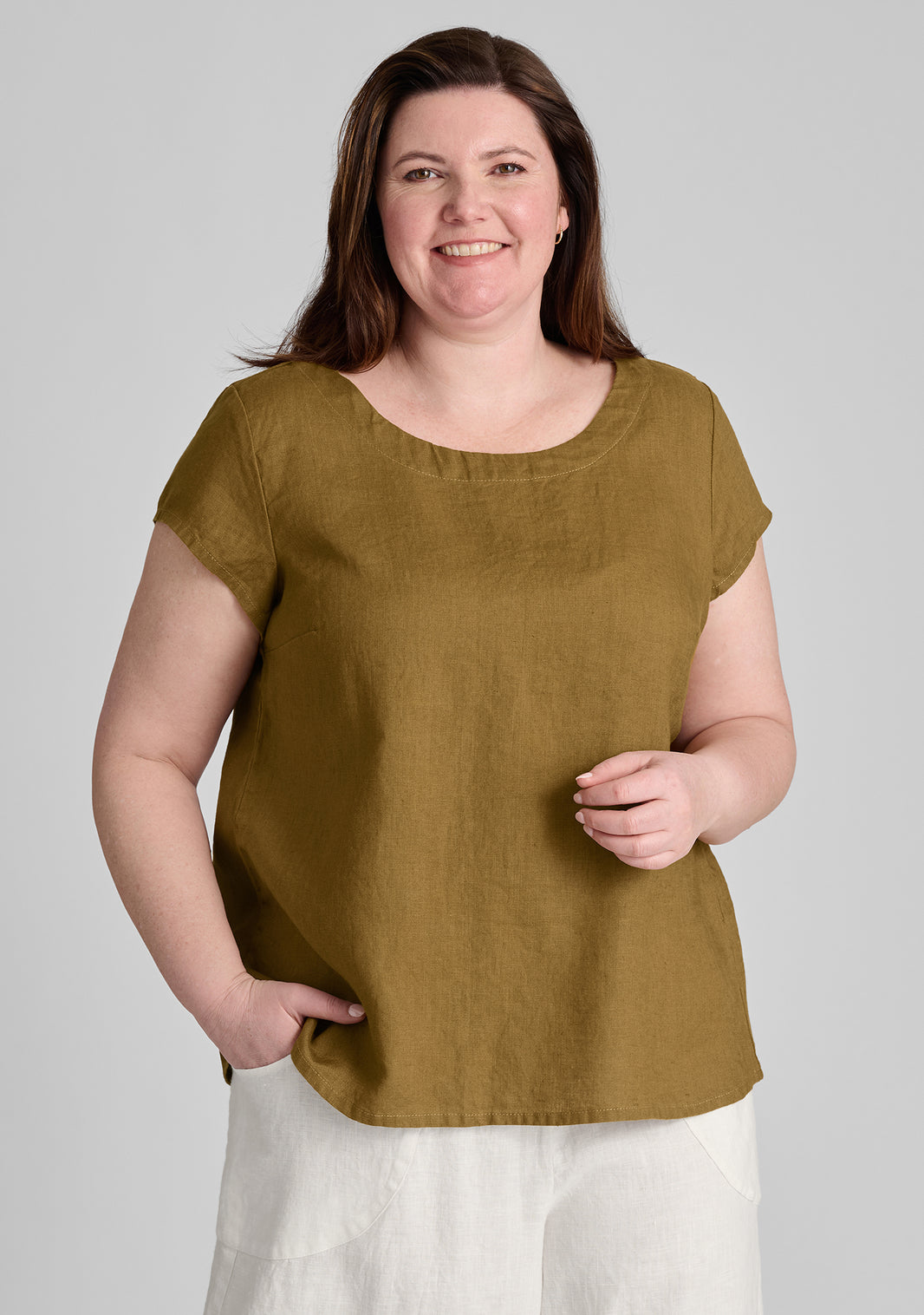 Linen T Shirts For Women - FLAX