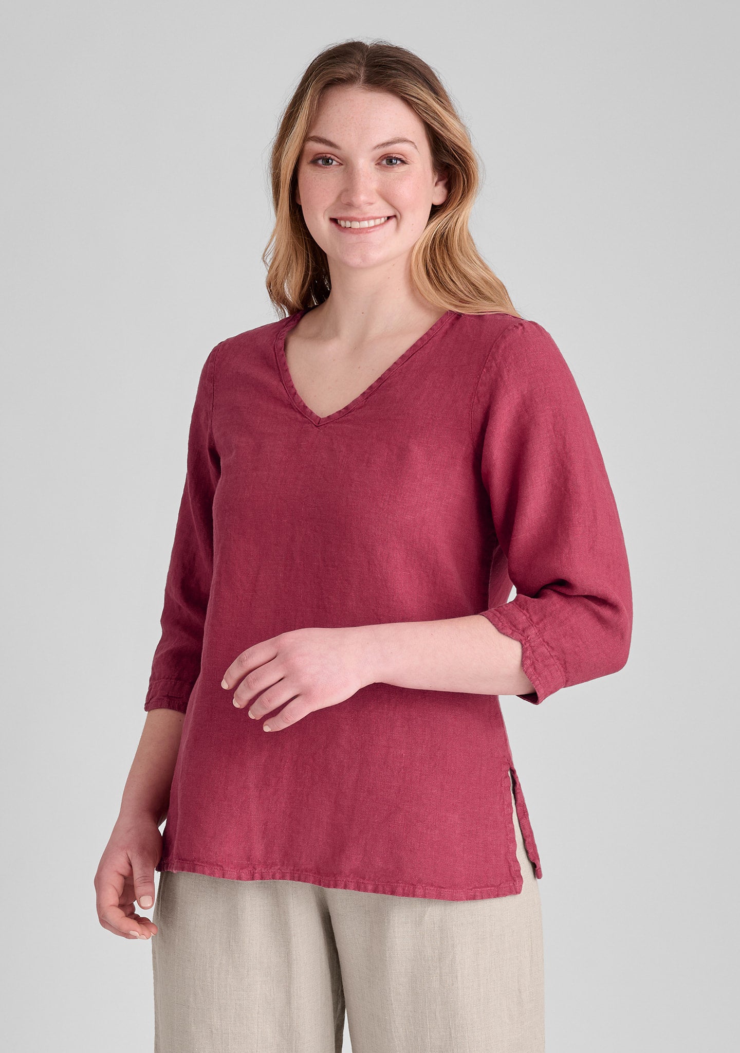 V Pullover - Linen Shirt - FINAL SALE – FLAX